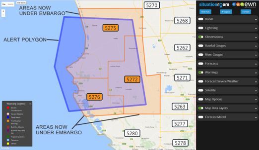 Embargo Alert Service for Insurance Companies | Weather Hazards Alert